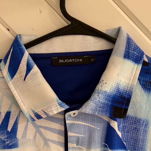 Bugatchi | Shirts | Bugatchi Mens Blue And White Patterned Shirt | Poshmark